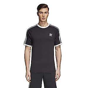 adidas Originals mens 3-Stripes Tee Black/Black Large