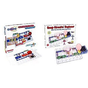 Snap Circuits Beginner, Electronics Exploration Kit, Stem Kit for Ages 5-9 (SCB-20) & Elenco Jr. SC-100