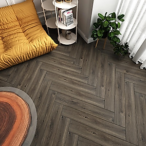 STICKEEP Bathroom Floor Tiles Peel and Stick Waterproof 6x36 in Vinyl Flooring Peel and Stick Floor Tile Kitchen Wood Vinyl Tiles Peel and Stick Floor for Living Room Office Bedroom Camper RV 4 PCS