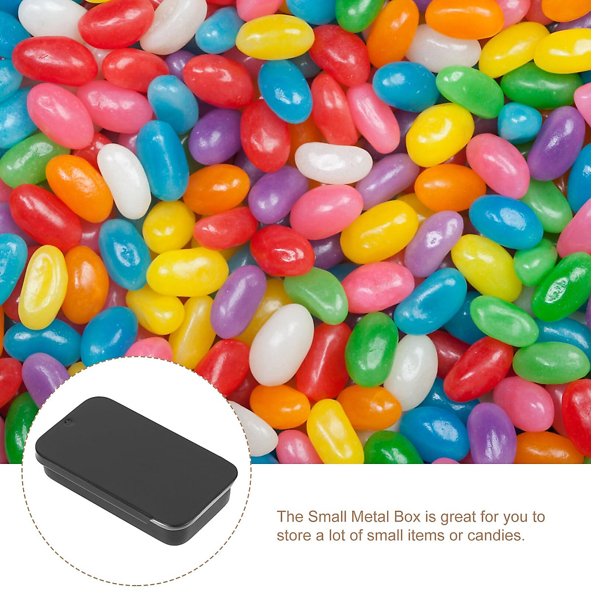 MAGICLULU 12pcs Rectangular Metal Tins Small Iron Boxes with Lids Mini Metal Boxes Containers Storage Case for Candies Jewelry Storage (Black)