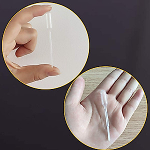 200Pcs 0.2ML Clear Disposable Plastic Transfer Pipettes, Mini Eye Droppers, Suitable for Science Laboratory, Essential Oils Pipettes Makeup Tool
