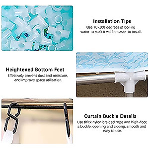 ZZBIQS Extra Large Clothes Wardrobe Storage Closet, Portable Garment Organizer Shelve Rack for Hanging Clothes, 82x68x18Inches, Flannel Fabric Cover Standing Closet with Hang Rod and 2 Side Pockets