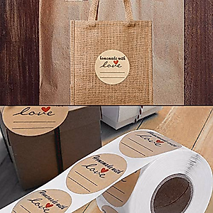 Jam and Jelly Jar Labels, Canning Labels for Mason Jars and More(2" Round 500/roll) with Lines for Writing- Jar Labels Homemade Jam, Jelly, and More