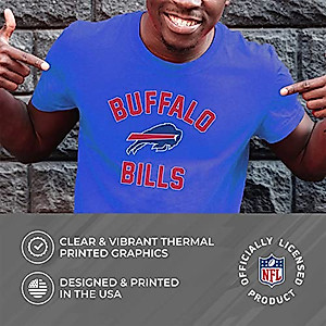 Team Fan Apparel NFL Adult Gameday T-Shirt - Cotton Blend - Tagless - Semi-Fitted - Unleash Your Team Spirit During Game Day (Buffalo Bills - Royal, Adult X-Large)