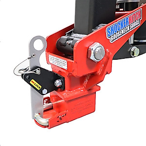 Shocker 40K Gooseneck Surge Air Hitch & Shift Lock Coupler for 3" Ball, 3-15/16" Square Straight Pin