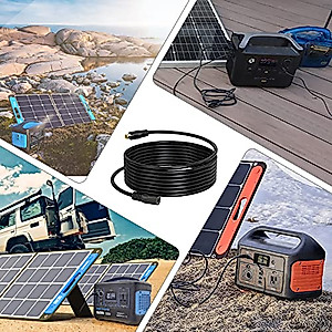 ELFCULB 14AWG DC 8mm Extension Cable DC 8mm Male to Female Adapter Connector Solar Panel Cable Compatible with Jackery GZ for Portable Power Station Solar Generator and Solar Panel(20FT)