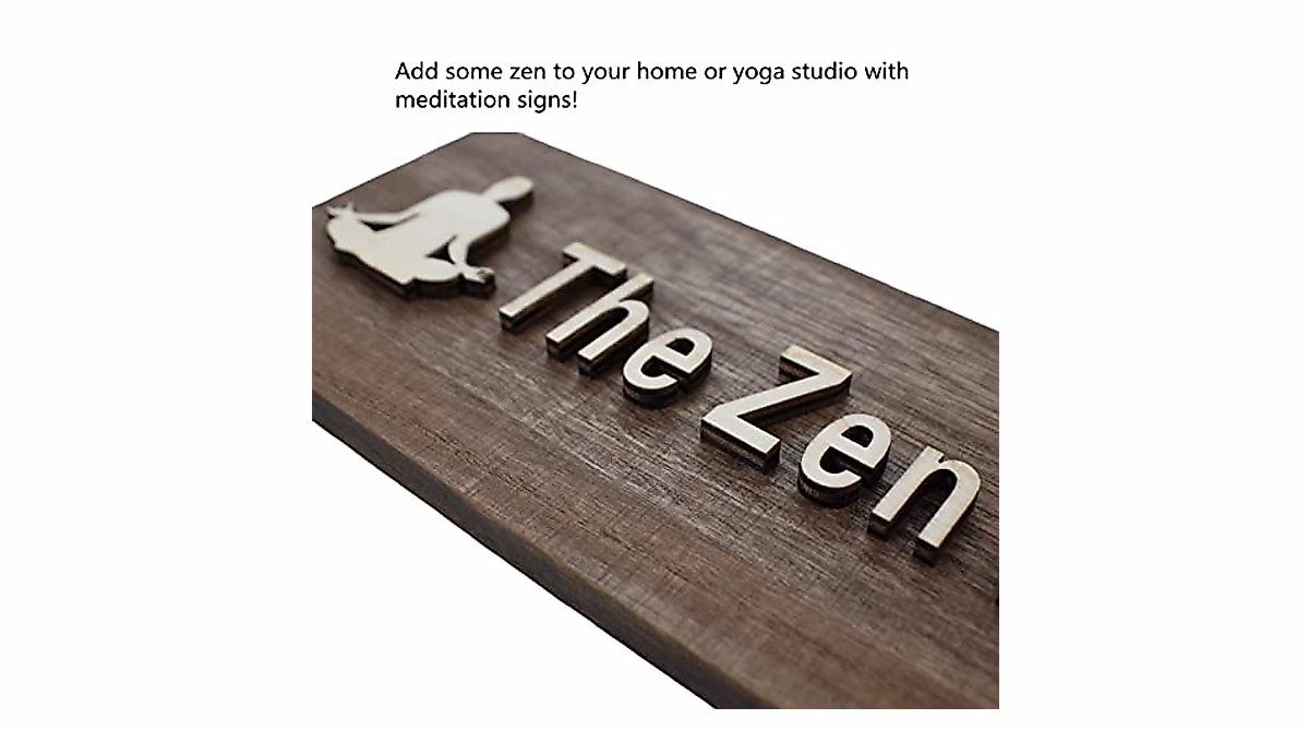 FIREFLYWEB Zen Den Wall Sign for Meditation & Yoga Rooms