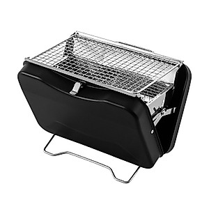 ZICANA BBQ Grill Portable Barbeque Grill Heavy Duty Folding Camping Stove BBQ Charcoal Grill Outdoor Cooking Picnic Barbecue Tools Picnic