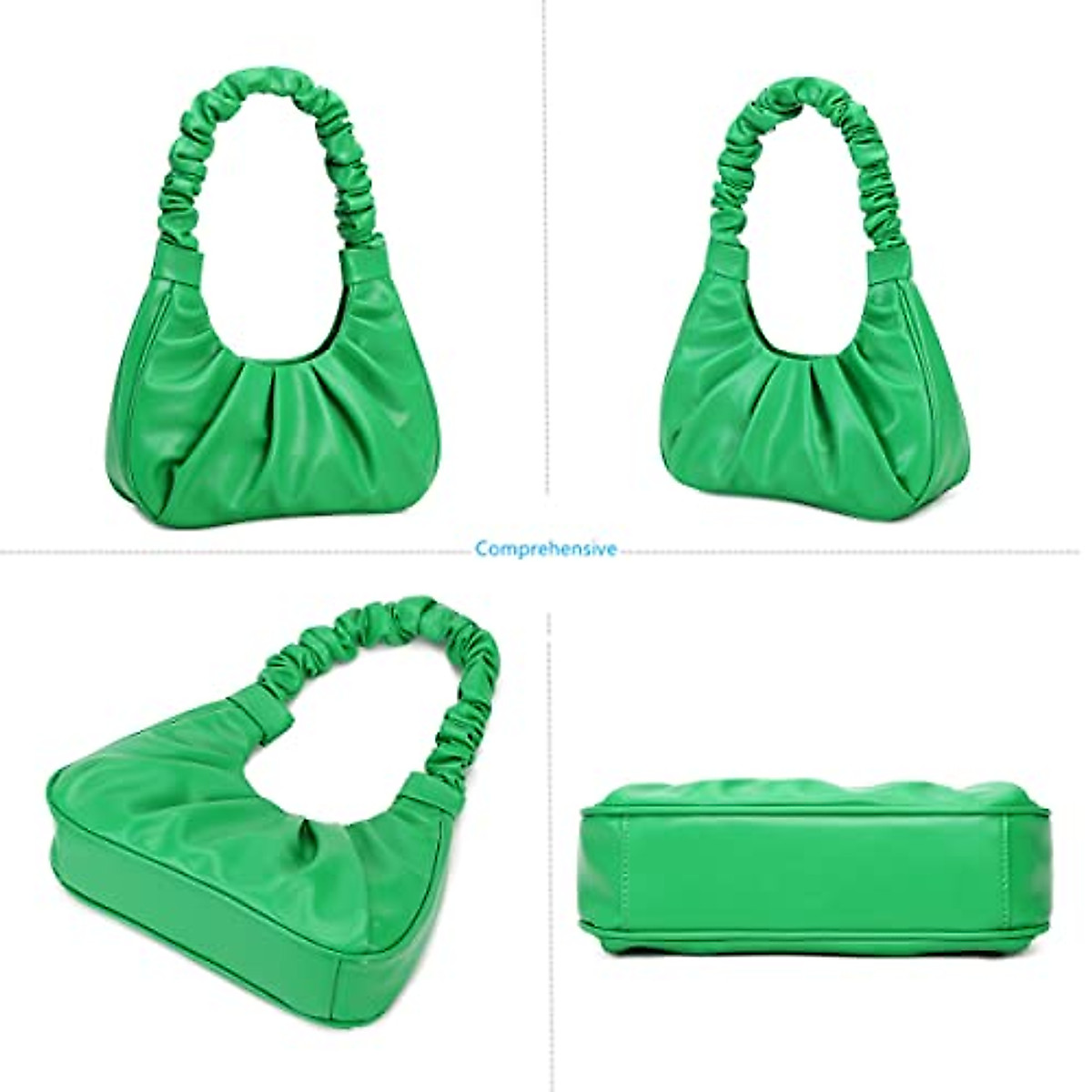 CYHTWSDJ fashionable for Women cute Hobo Tote handbag mini clutch with zipper (Green)