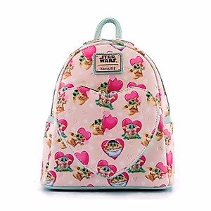 Loungefly Star Wars Mandalorian Grogu Valentines Backpack Star Wars One Size