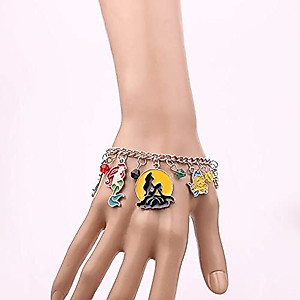 Blingsoul Silver Charm Mermaid Bracelet - Enchanting Sterling Silver Charm Bracelets for Women and Girls, Ideal Cosplay Costume Mermaid Jewelry and Mermaid Gift | [J100054] Litle Mermad 1