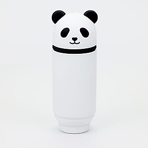 LIHIT LAB Kawaii Japanese Panda Large Stand Up Pencil Case For School Office College, Cute School Supplies, Animal Pen Holder Pencil Pouch Holder Girls, Artist Pencil Case, Panda (A7714-6)