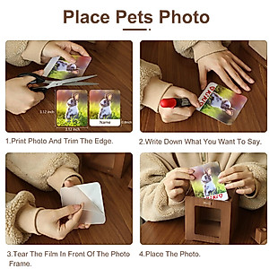 BEBIBORU Pet Urns for Dogs Cats Ashes, Dog Memorial Gifts for Loss of Dog Cat Personalized Wooden Box Cremation Urns with Photo, Memorial Keepsake for Small Large Animals Ashes Pet Memorial Gifts