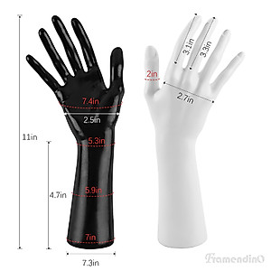 Framendino, Female Mannequin Hand Jewelry Display Holder for Bracelet Necklace Ring Stand (2 Pack)