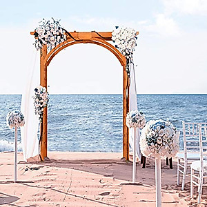 Yaheetech Wedding Arches 7FT Wood Backdrop Stand Wooden Garden Trellis Arbor Climbing Arbor Arch for Ceremony Planting Garden Patio Greenhouse Bridal Party Decoration Decor