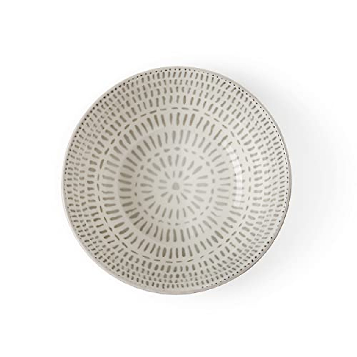 Signature Housewares Pad Print Set of 4 Assorted Bowls 6", 28oz, PP Gray