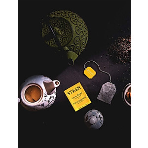 Eva's Gift Universe, Stash Tea Bags Sampler Assortment Box (80 Count) 28 Flavors Perfect Variety Pack in Wood (MDF) Gift Organizer Storage Gifts for Mom Dad Family Friends Coworker Women Men (Brown)