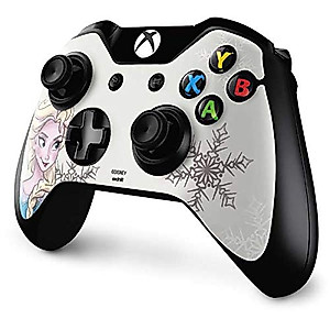 Skinit Decal Gaming Skin compatible with Xbox One Controller - Officially Licensed Disney Elsa Snowflakes Design
