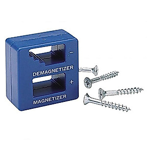 Katzco Precision Demagnetizer-Magnetizer - Pack of 3 Colors - Black, Red, Blue - for Screwdrivers, Small Tools, Small, Big Screws, Drills, Drill Bits, Sockets, Nuts, Bolts, Nails, Construction Tools