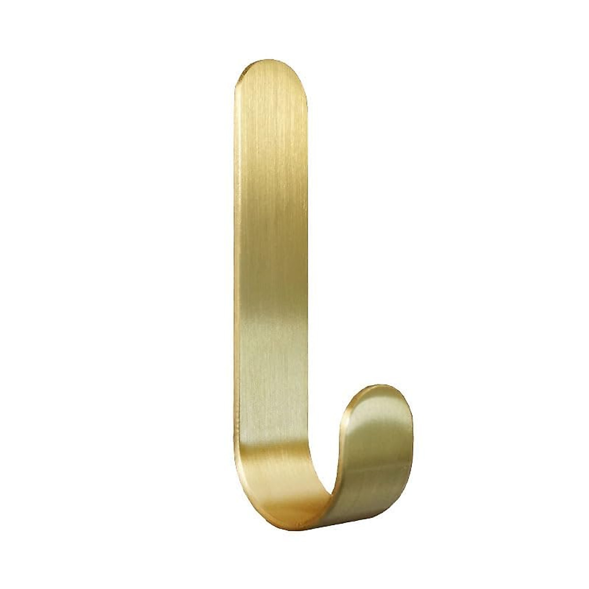 Set of 2 Large Brass Self-Adhesive Wall Hooks - Luxury Decorative - Elegant Gold Finish - High-End Modern Design - No Drill Easy Installation - Ideal for Entryway, Bathroom, Kitchen, or Bedroom