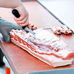 SPITJACK BBQ Brisket, Meat Trimming, Fish Fillet and Butcher's Kitchen Boning Knife - 6 Inch Curved Stainless Steel Blade