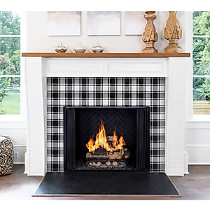 Guvana 17.7"x118" Black and White Trellis Contact Paper Peel and Stick Wallpaper Removable Contact Paper Self-Adhesive Wallpaper Waterproof Wallpaper for Wall Cabinets Shelves Drawer Liner Decorative