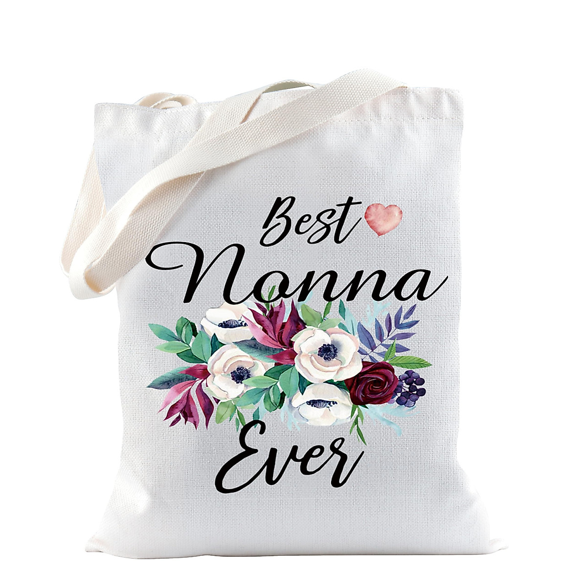 TSOTMO Best Nonna Ever Gift Grandma Gift from Grandchild Nonna Canvas Tote Bag (Nonna canvas)