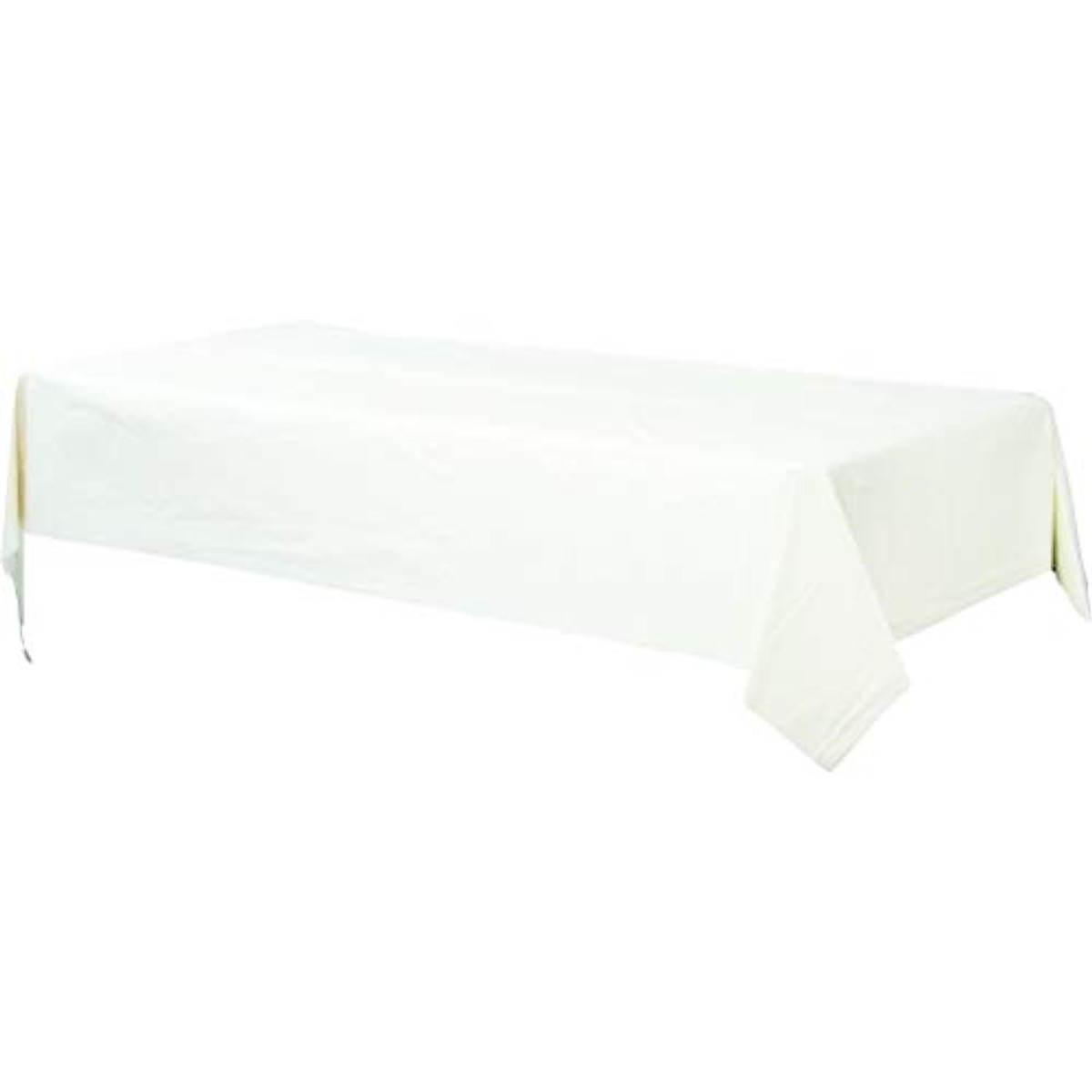 Amscam Rectangular Party-tablecovers, 54" x 108", White