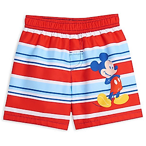 Disney Mickey Mouse Toddler Boys Rash Guard and Swim Trunks Set Blue/Multicolor 4T