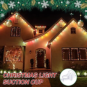 Christmas Light Suction Cup with Hook Window Suction Cup Christmas C7, C9 Light Clip Heavy Strength Heavy Duty Clear Plastic Transparent Suction Cup Light Bulb Mini Suction Cup Holder (25)