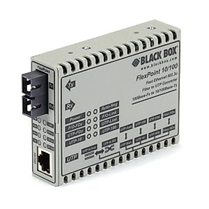 Black Box FlexPoint Modular Media Converter, 10BASE-T/100BASE-TX to 100BASE-FX, Multimode, SC