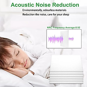 VANCORE 6 Pack Acoustic Panels 16"x 12"x 0.4" Sound Proof Padding, Sound Blocking Absorbing Padding for Wall Ceiling Acoustic Treatment for Home Office Decoration, White