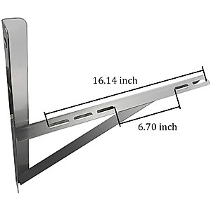 KJArrow Air Conditioner Bracket for 9000-36000BTU Condenser,Outdoor Wall Mounting Bracket Rust Free Stainless Steel Support Ductless Mini Split Air Conditioner Heat Pump System