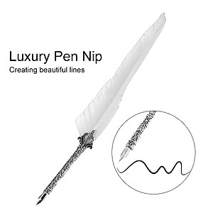 Ciglow European Retro Pen Gift Box Set,Calligraphy Dip Quill Pen Sealed Set with 5 Nibs Empty Ink Bottle Writing Pen,Suitable for Christmas,Valentine'S Day and Other Holiday Gifts