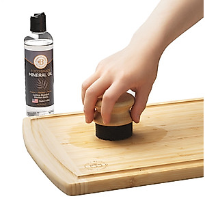 Cutting Board Oil Applicator - Brush for Applying Mineral Oil, Wax, and Wood Oil on Cutting Boards, Butcher Blocks, Bamboo, and Wooden Utensils - Oil Applicator for Sealing Maintaining Wood Surfaces