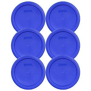 Pyrex 7201-PC Round 4 Cup Storage Lid for Glass Bowls (6, Light Blue)