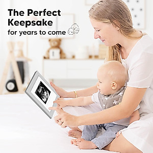 KeaBabies Baby Sonogram Picture Frame - Modern Ultrasound Frame for Mom to Be, Pregnancy Announcement Sonogram Photo Frames, Gender Reveal for Expecting Parents, First Time Dad Gifts (Cloud Gray)