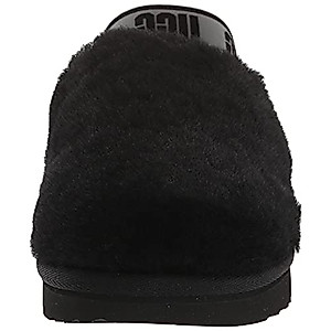 UGG Girls K Fluff Yeah Clog Slipper, Black, 6 Big Kid