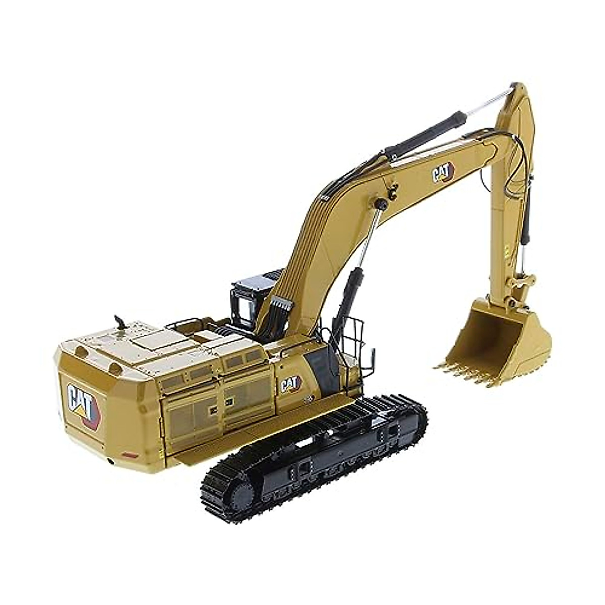 Caterpillar 395 Next Generation Hydraulic Excavator (General Purpose Version) Yellow with Operator and Additional Tools High Line Series 1/50 Diecast Model by Diecast Masters 85709