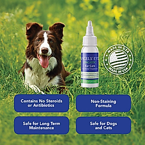 ANGELS’ EYES Zinc-Otic Ear Relief Treatment for Dogs and Cats Soothe Ear Infections Calm Itchy Inflamed Ears Natural BA and Zinc Formula 1 Ounce