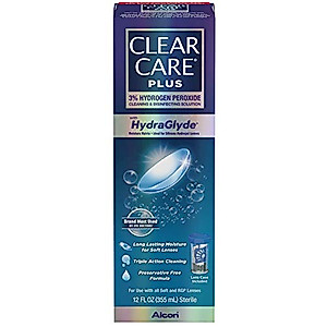 Clear Care Plus Cleaning and Disinfecting Solution with Lens Case, Clear, 12 Fl Oz
