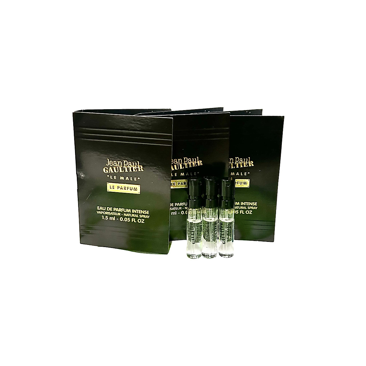 Jean Paul Gaultier Le Male Le Parfum Men Eau De Parfume Intense Sample Spray 1.5 ml / 0.05 fl oz (set of 3)