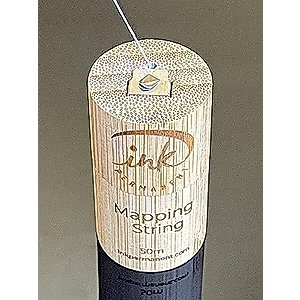 Ink Permanent [Large 50 Meters - 165 Feet] Premium White Bamboo Pre-Inked Mapping String Fine Thread Pre-Inked Microblading String for Brow Mapping for Permanent Makeup, Brow Henna, Eyebrow Mapping