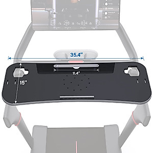 Treadmill Desk Attachment Compatible with Peloton Tread Laptop Holder Ergonomic Platform Tray with Tablet Holder Cooling Holes Laptop Stand for Treadmill Accessories Designed for New Peloton Tread