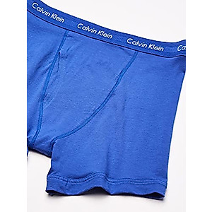 Calvin Klein Men's Cotton Stretch Multipack Boxer Briefs, Cobalt Water/Black/Navy, Large