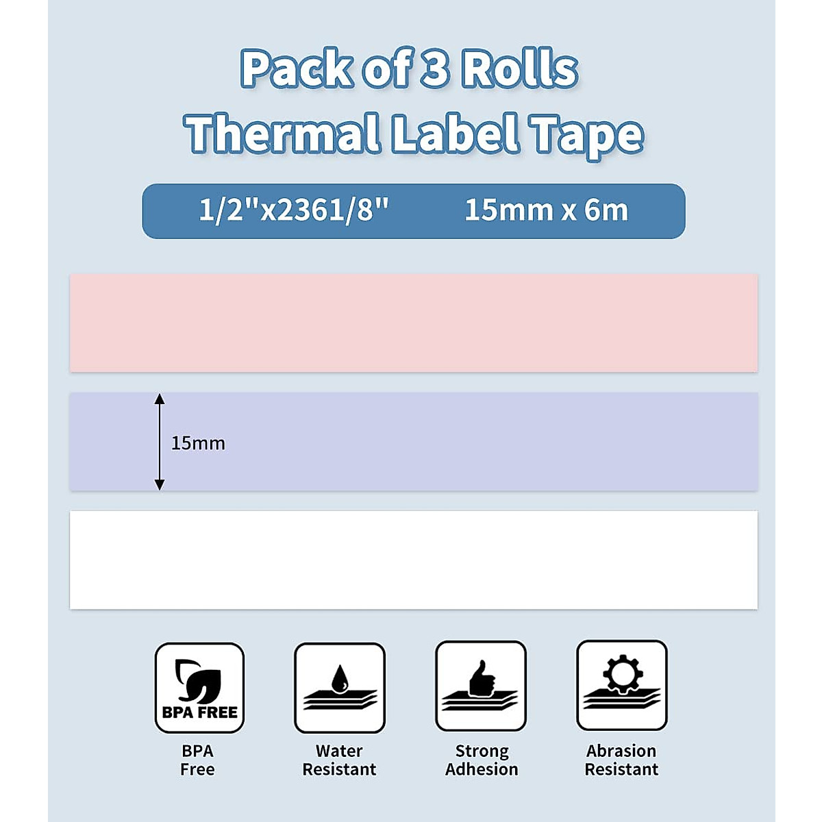 D30 Label Maker with 4 Tapes - Black on Pink, Purple, White Tape, Mini Bluetooth Label Printer, Portable Smart Phone Handheld Sticker Mini Labeler Inkless Rechargeable, BPA-Free