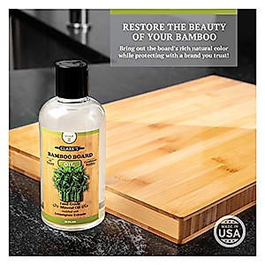 Bamboo Cutting Board Mineral Oil by CLARK’s - Wood Conditioning, Food Grade, Enriched with Natural Lemongrass Extract, Cleans and Restores, 12 oz