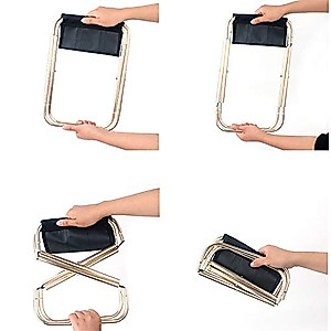 CHENGHUIXIN Lightweight Outdoor Folding Chair Aluminum Alloy Portable Fishing Chair for Picnic Barbecue Camping (Color : Picture Color, Size : Free)