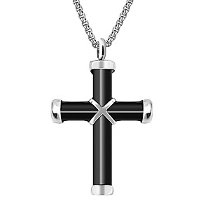 Dletay Cremation Jewelry for Ashes Urn Necklace Memorial Pendant Keepsake Jewelry(Black)