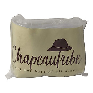 CHAPEAU TRIBE Premium Cowboy Hat Cover - Vinyl Transparent Cowboy Hat Protector from Dust & Rain (Clear Vinyl, X-Large)